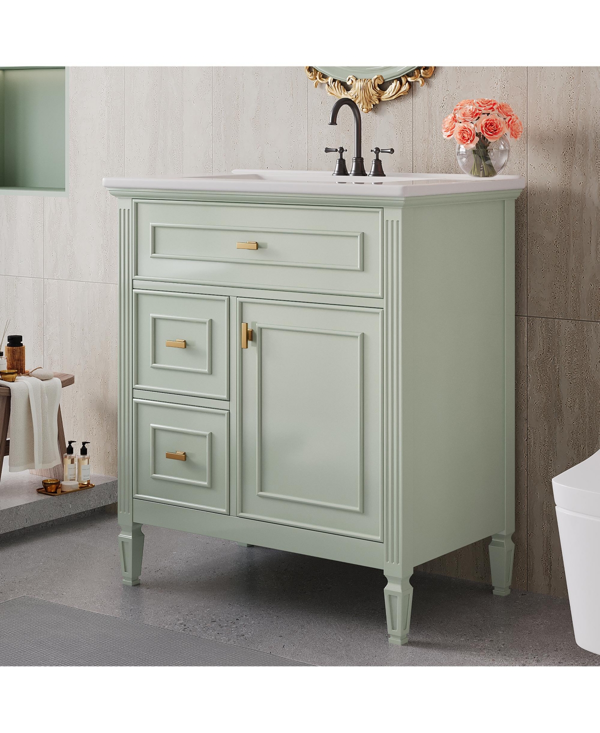 Click here for Cesicia 30 in. Bathroom Vanity Cabinet with Sink... prices