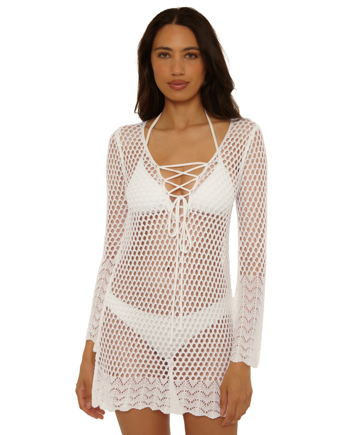 Click here for Becca Womens Treasure Island Crochet Knit Swimsuit... prices