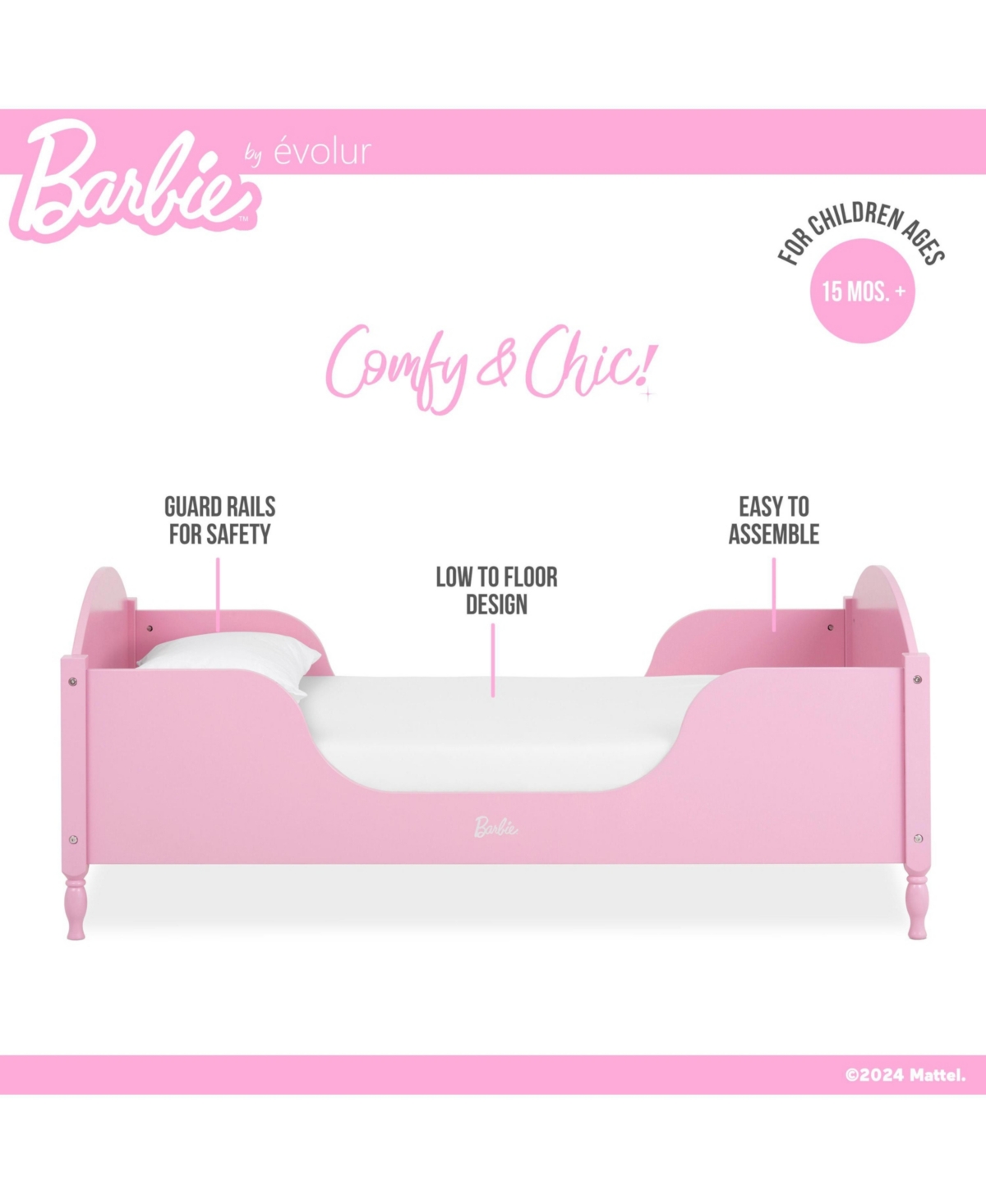 Click here for Barbie Dreamscape Toddler Bed in Pink - Pink prices