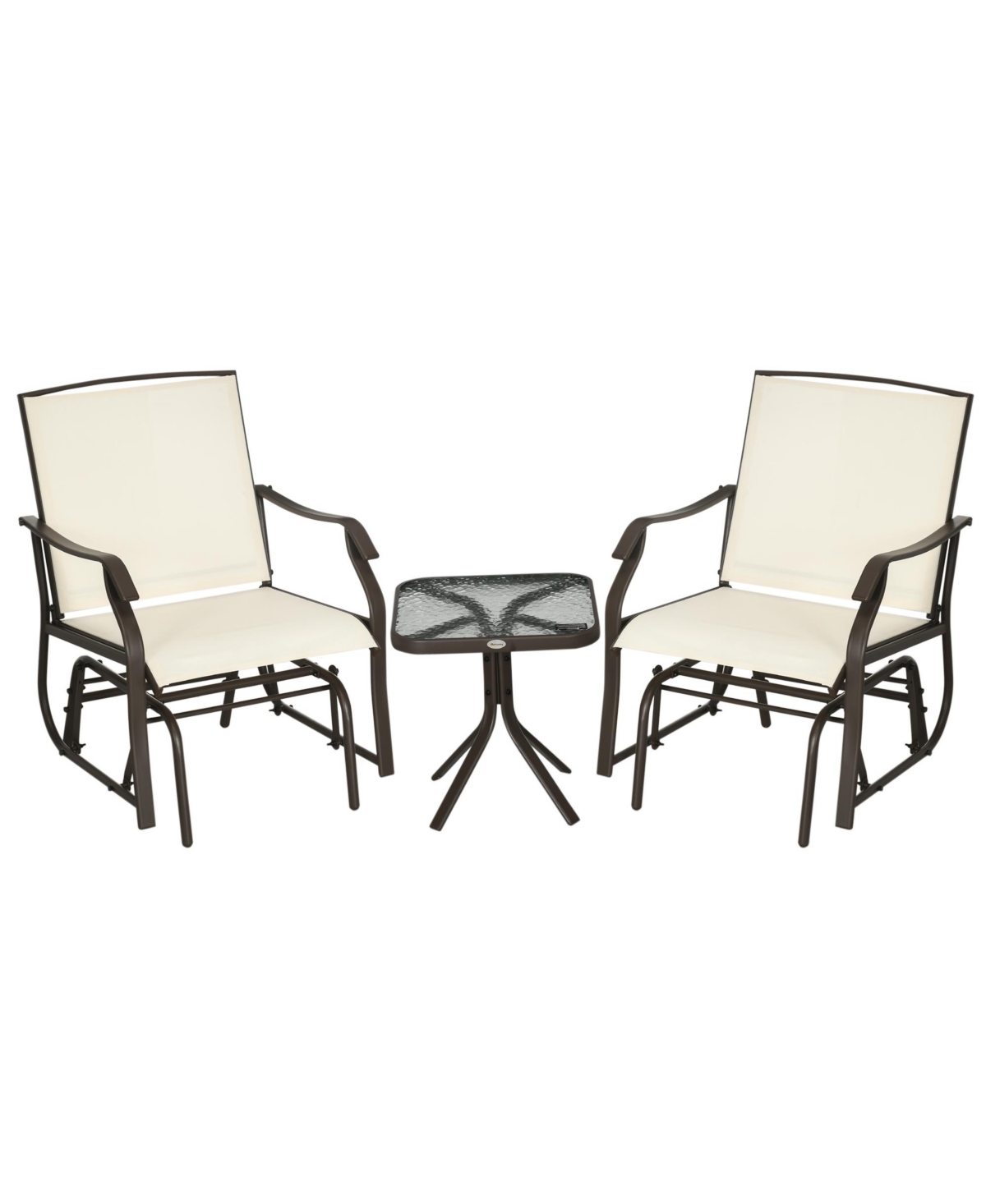 Click here for Flynama 3 Piece Outdoor Glider Chair with Coffee T... prices