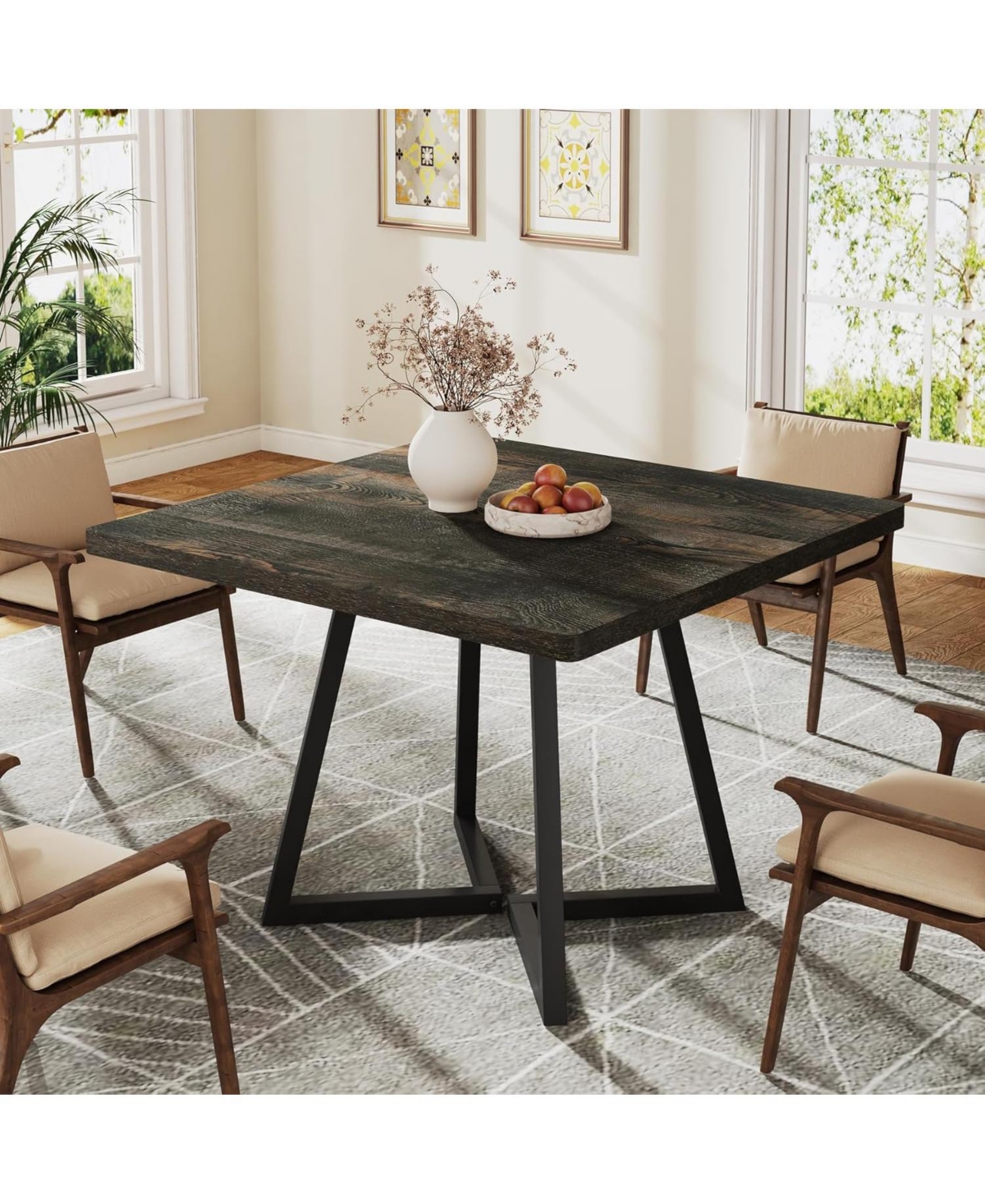 Click here for Tribesigns Square Dining Table for 4  31.5 Industr... prices