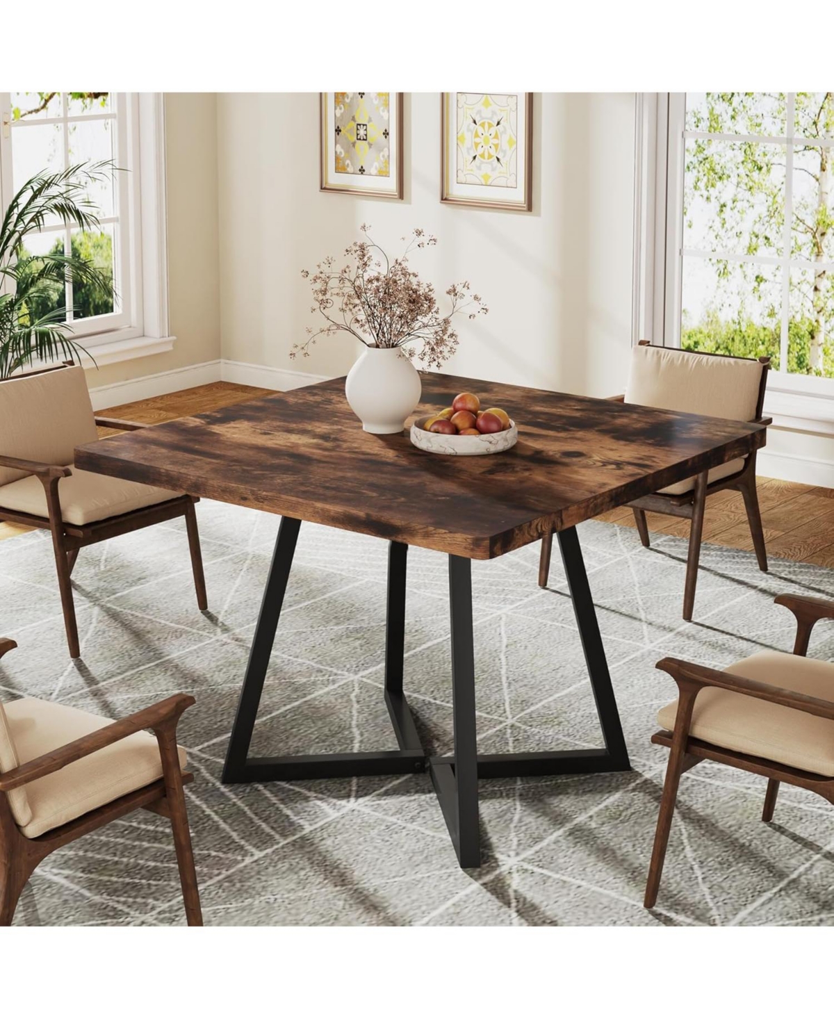 Click here for Tribesigns Square Dining Table for 4  31.5 Industr... prices