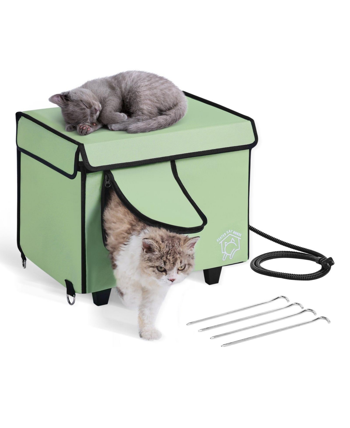 Click here for Mecale Elevated Heated Cat House with Timer  Adjus... prices
