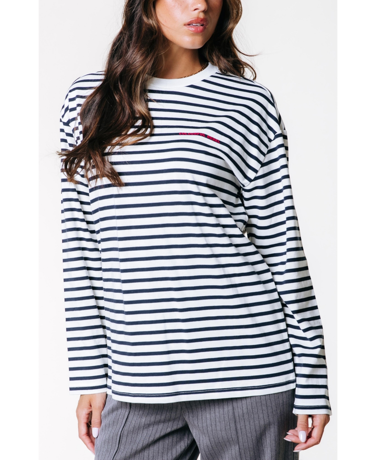 Click here for Colourful Rebel Womens Bold Logo Longsleeve - Whit... prices