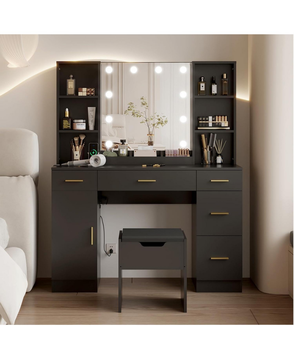 Click here for Gaomon Makeup Vanity Desk 10 Led Lights - 3 Lighti... prices