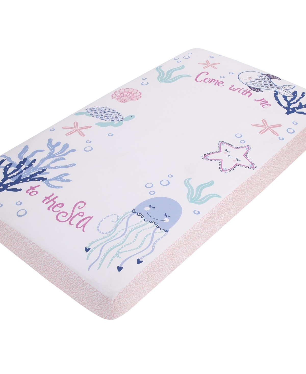 Click here for NoJo Mermaid Lagoon Pink  Blue  and White "Co... prices