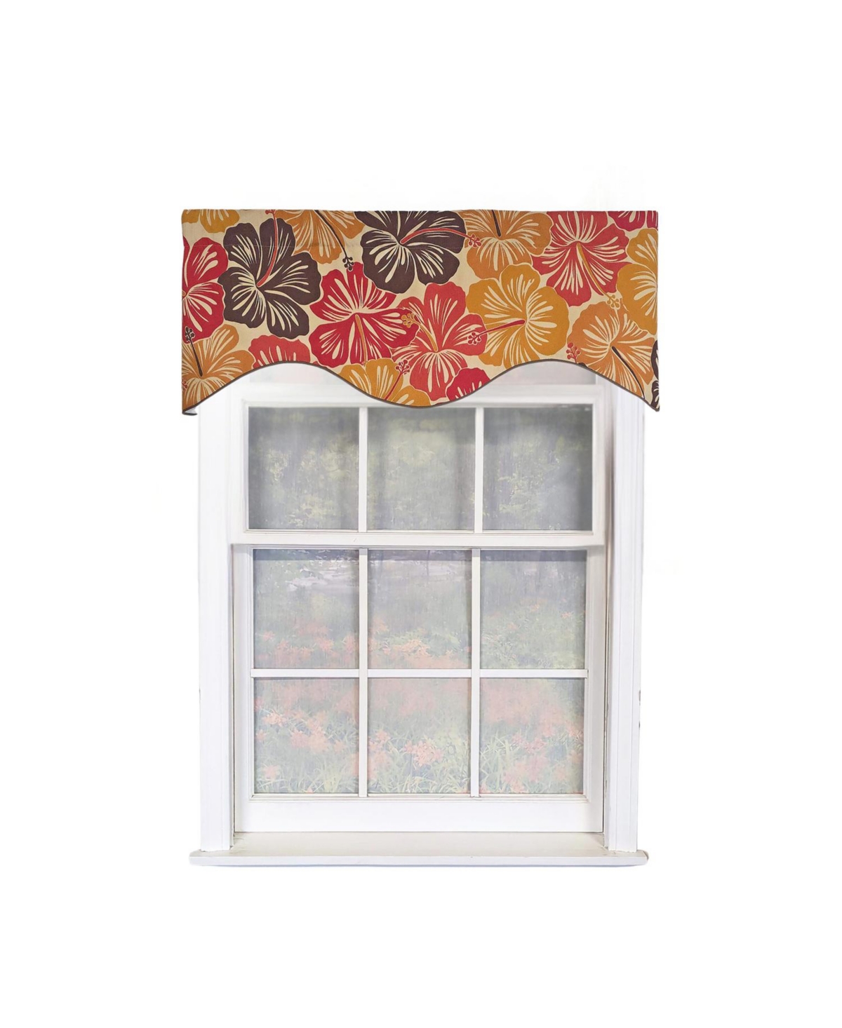 Click here for Rlf Home Wild Hibiscus Cornice 100 Cotton Rod Pock... prices