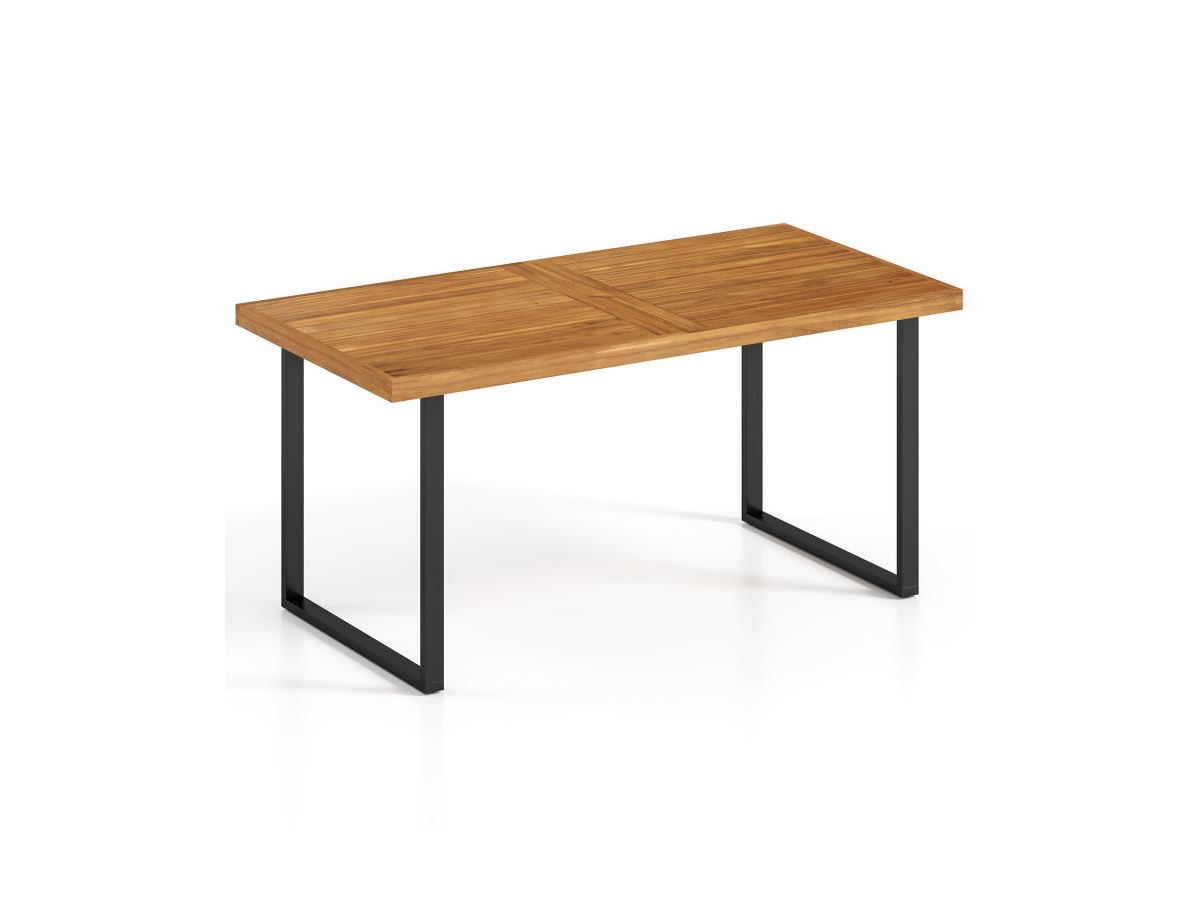 Click here for Slickblue Acacia Wood Dining Table for 6 People Wo... prices