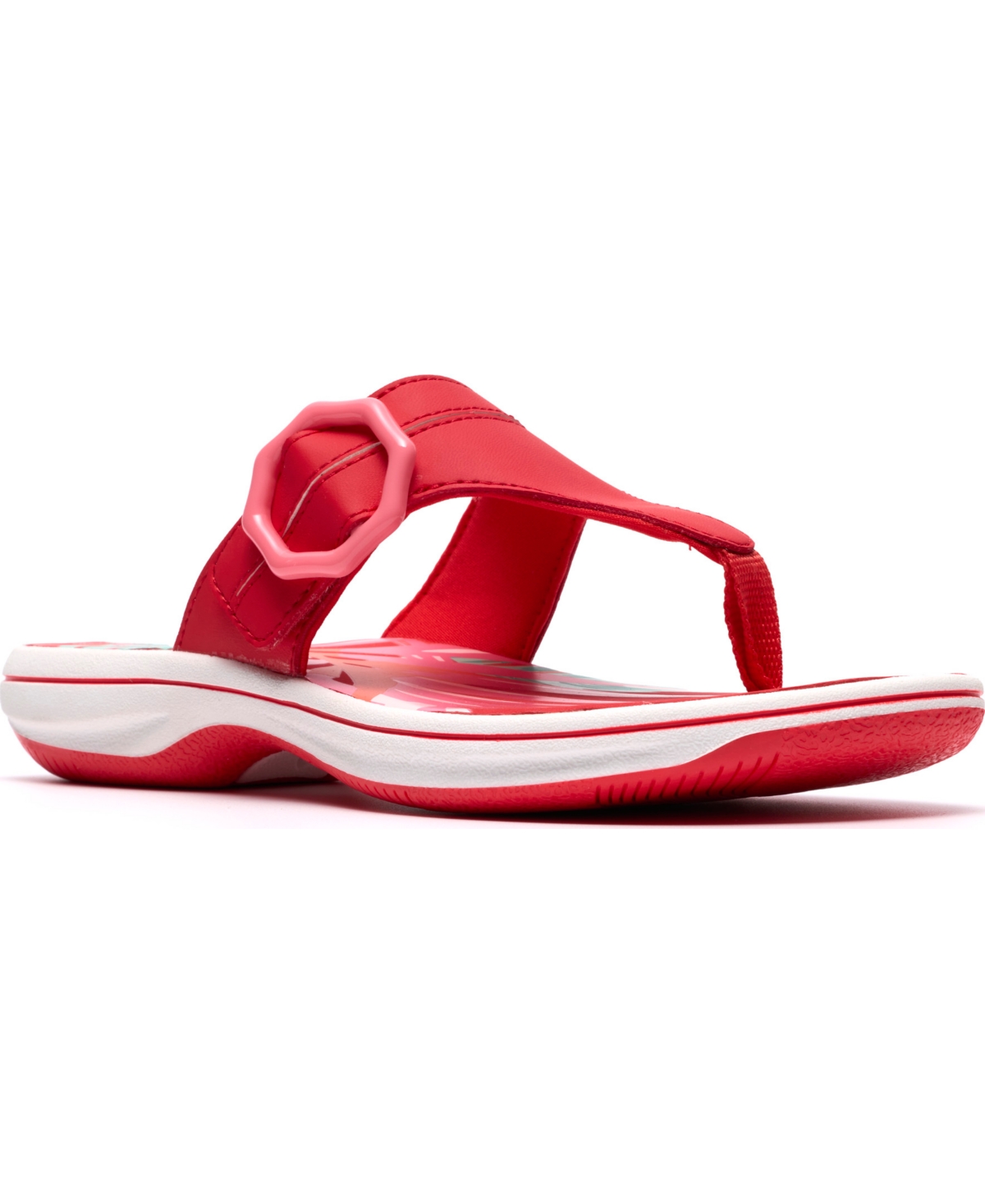 Click here for Clarks Womens Breeze Cove Flip Flop Flats - Poppy... prices