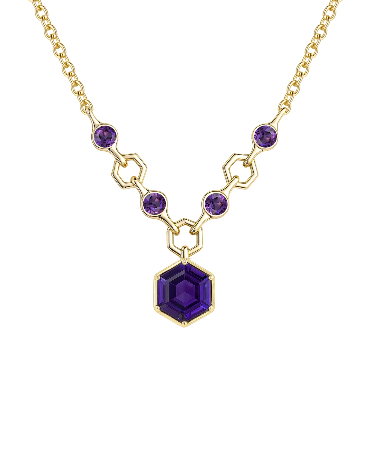 Click here for Macys Amethyst (2.5 ct. t.w.) Hexagon Pendant Neck... prices