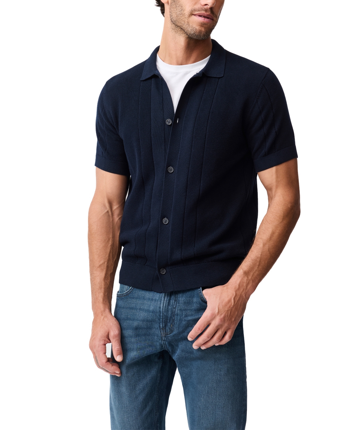 Click here for Rodd & Gunn Mens Cobb River Knit Polo Shirt - Midn... prices