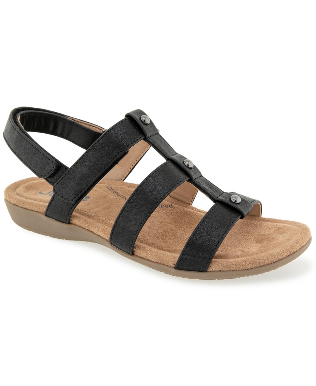 Click here for Jbu Womens Vega Casual Flat Sandals - Black prices