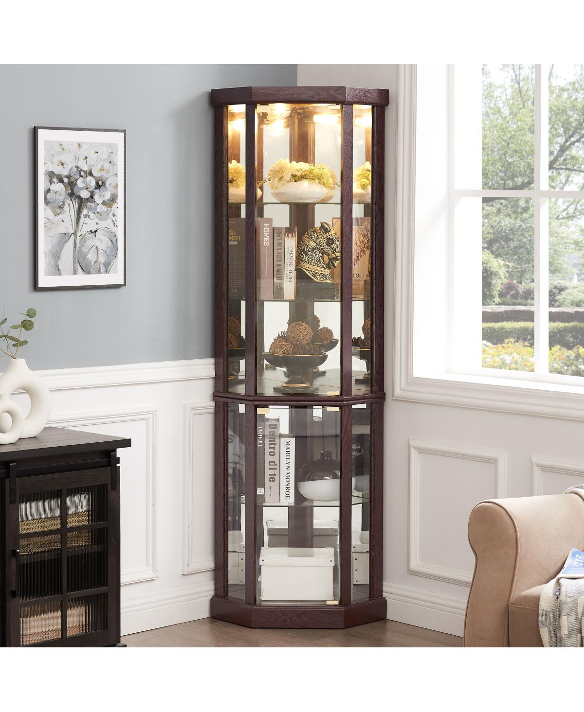 Click here for Streamdale Furniture Streamdale Corner Lighted Cur... prices