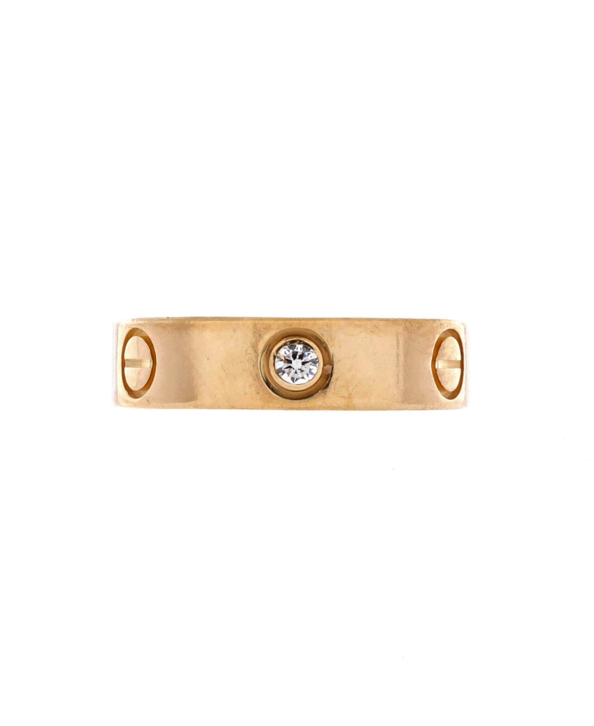 Click here for Pre-Owned Cartier Love 3 Diamonds Band Ring - 18k... prices