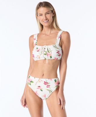 Click here for Vince Camuto Womens Lace Up Front Square Neck Top... prices