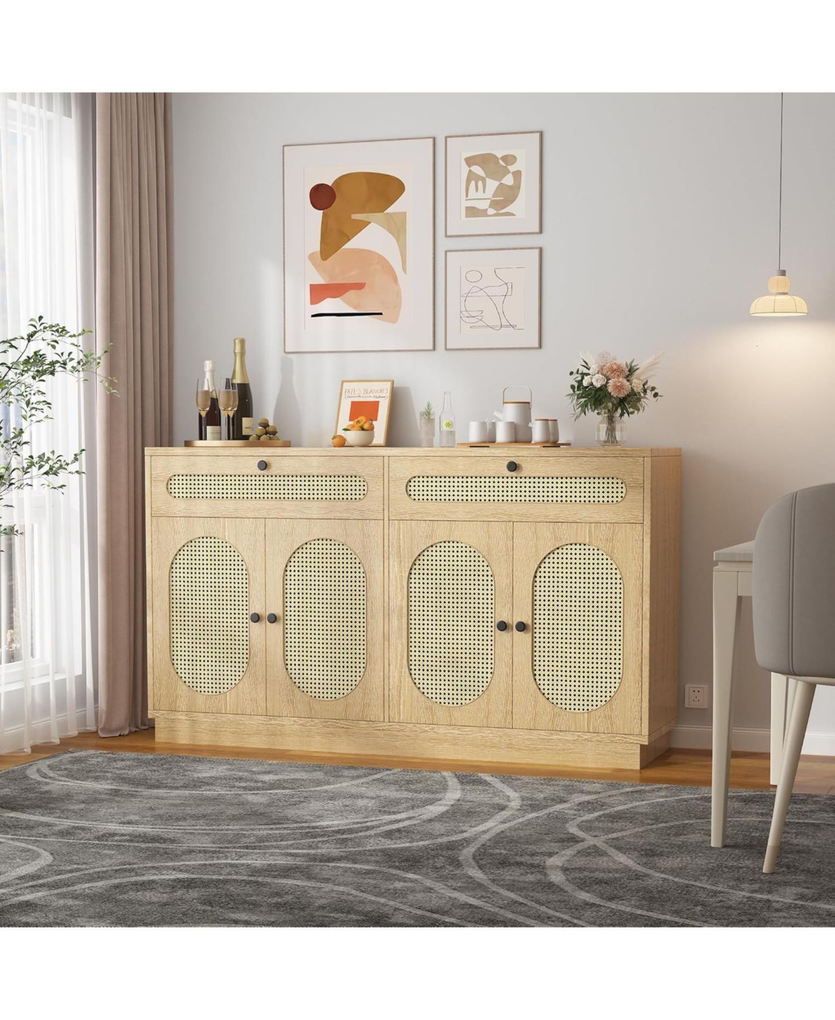 Click here for gaomon 60 Rattan Sideboard  Sideboard Cabinet with... prices