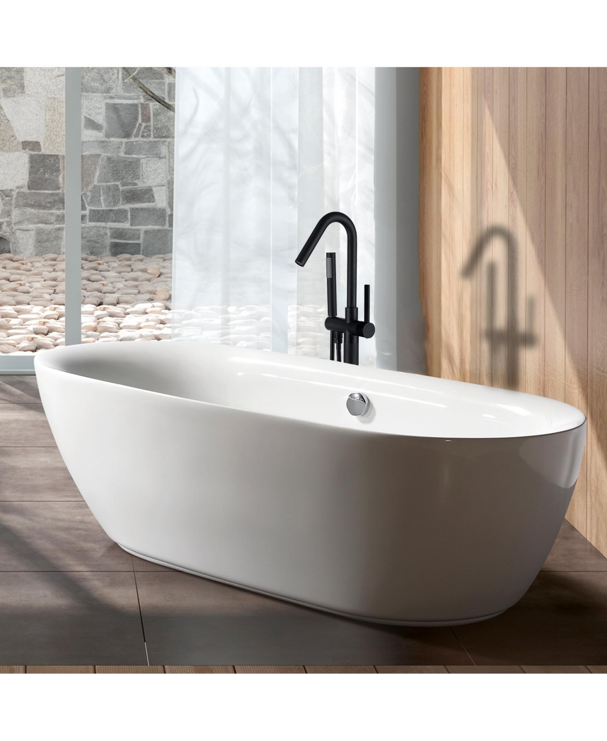 Click here for Busdays Freestanding Bathtub Faucet with Hand Show... prices