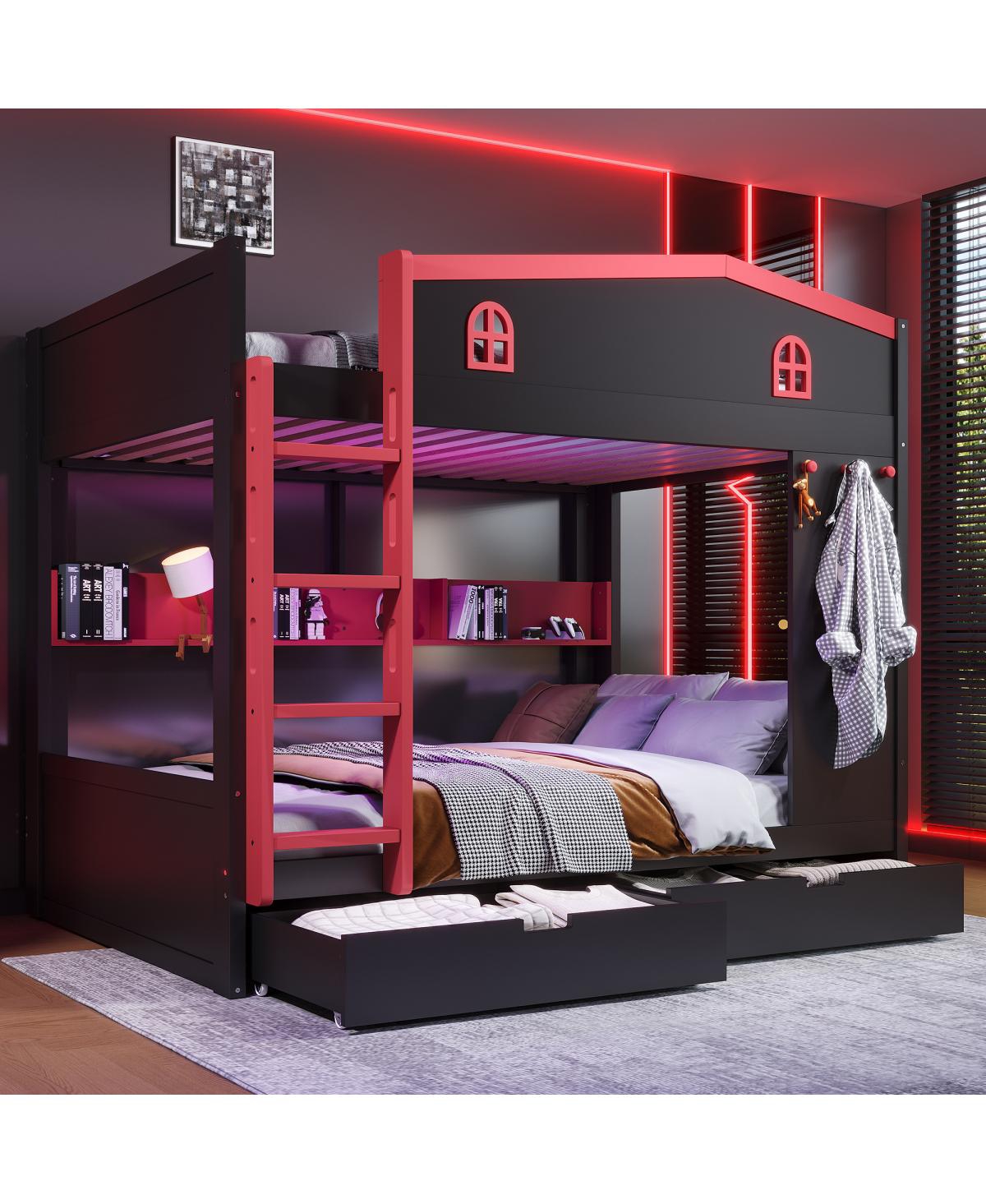 Click here for Streamdale Furniture Queen Bunk Bed with Storage... prices