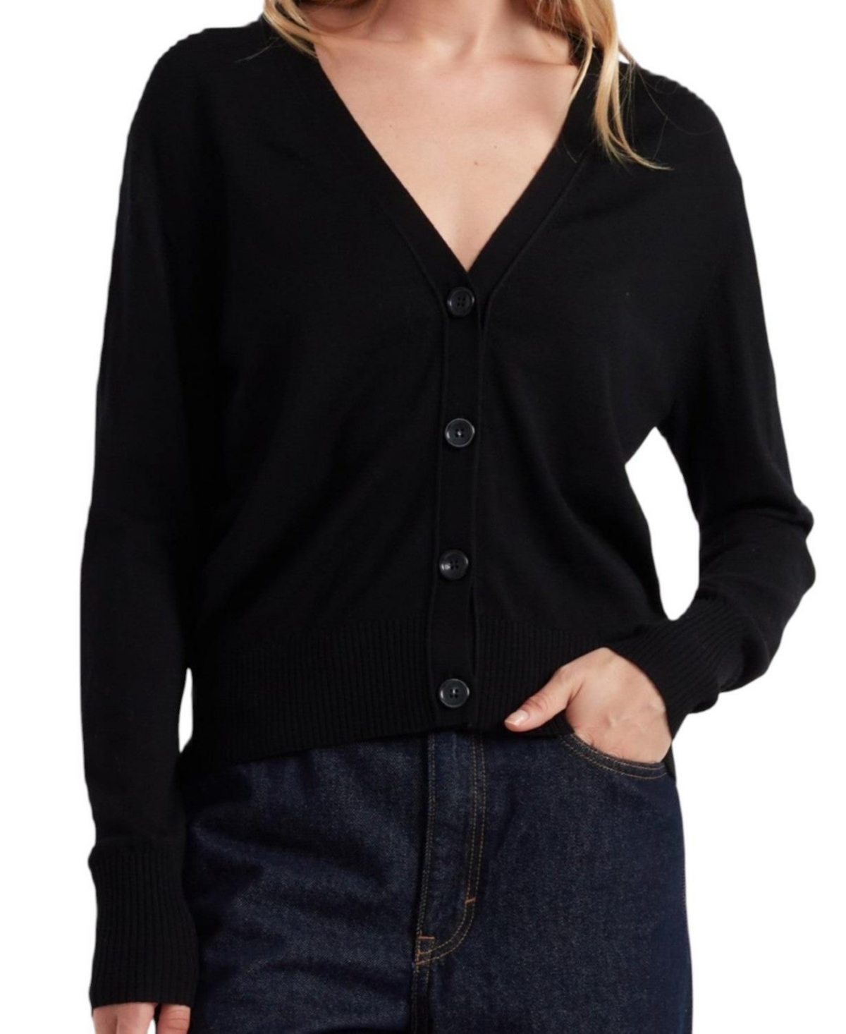 Click here for Chinti & Parker Womens Pure Merino Cardigan - Blac... prices