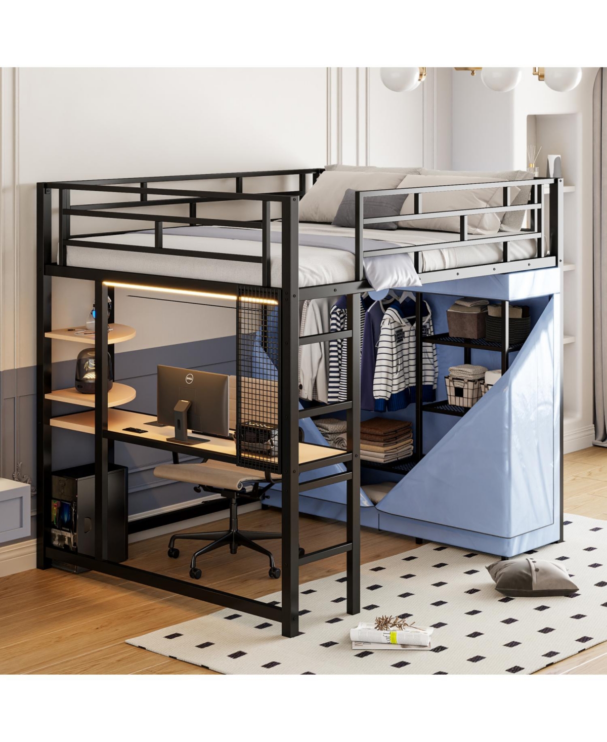Click here for Streamdale Furniture Full Size Loft Metal Bed with... prices