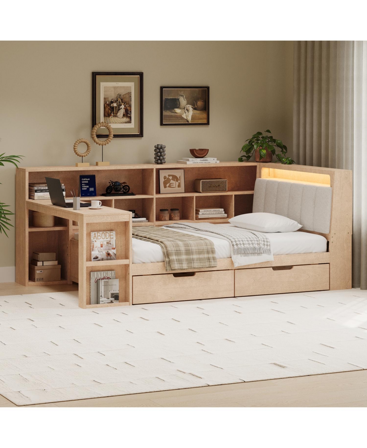 Click here for Streamdale Furniture L-Shaped Daybed with Desk  St... prices