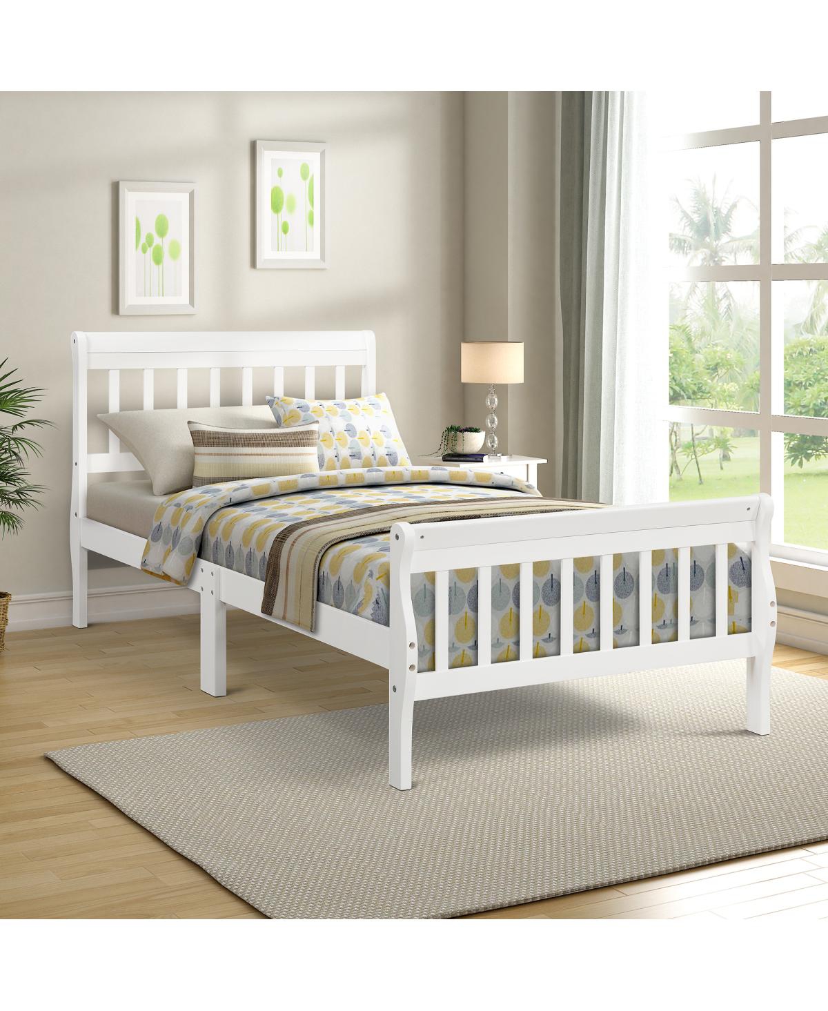 Click here for Streamdale Furniture Wood Platform Bed Twin Sleigh... prices