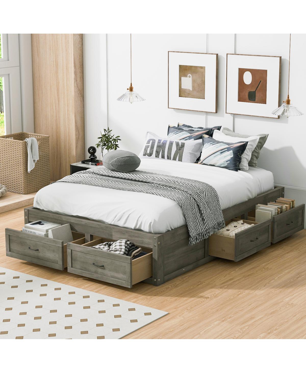 Click here for Streamdale Furniture Full Size Platform Bed with 6... prices