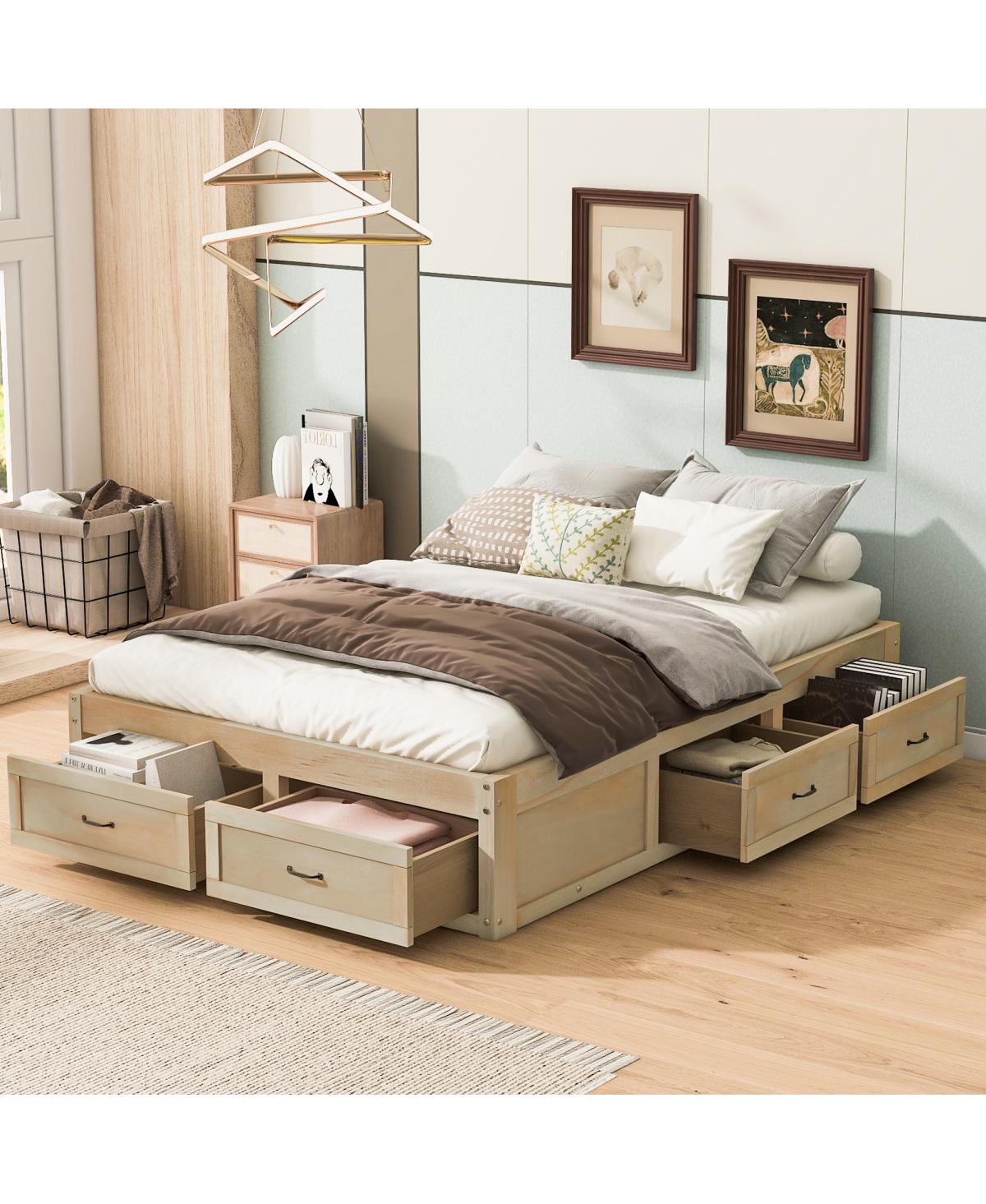 Click here for Streamdale Furniture Full Size Platform Bed with 6... prices