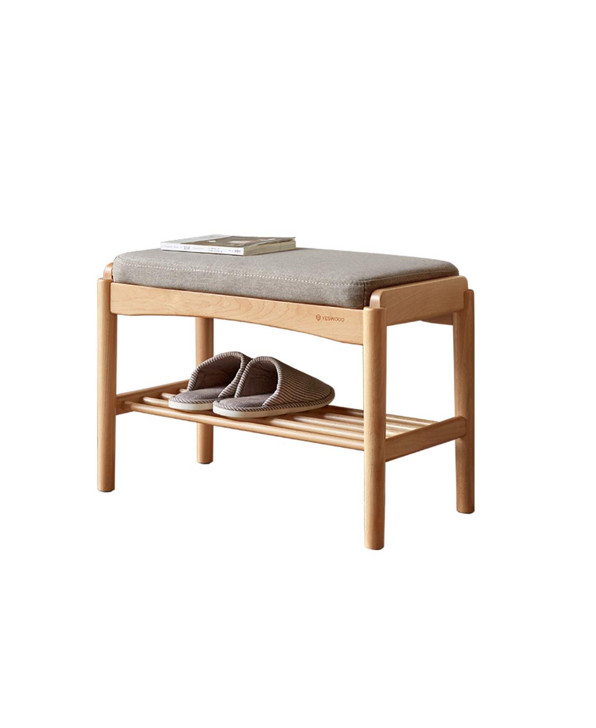 Click here for Streamdale Furniture Solid Wood Shoe Bench with Cu... prices