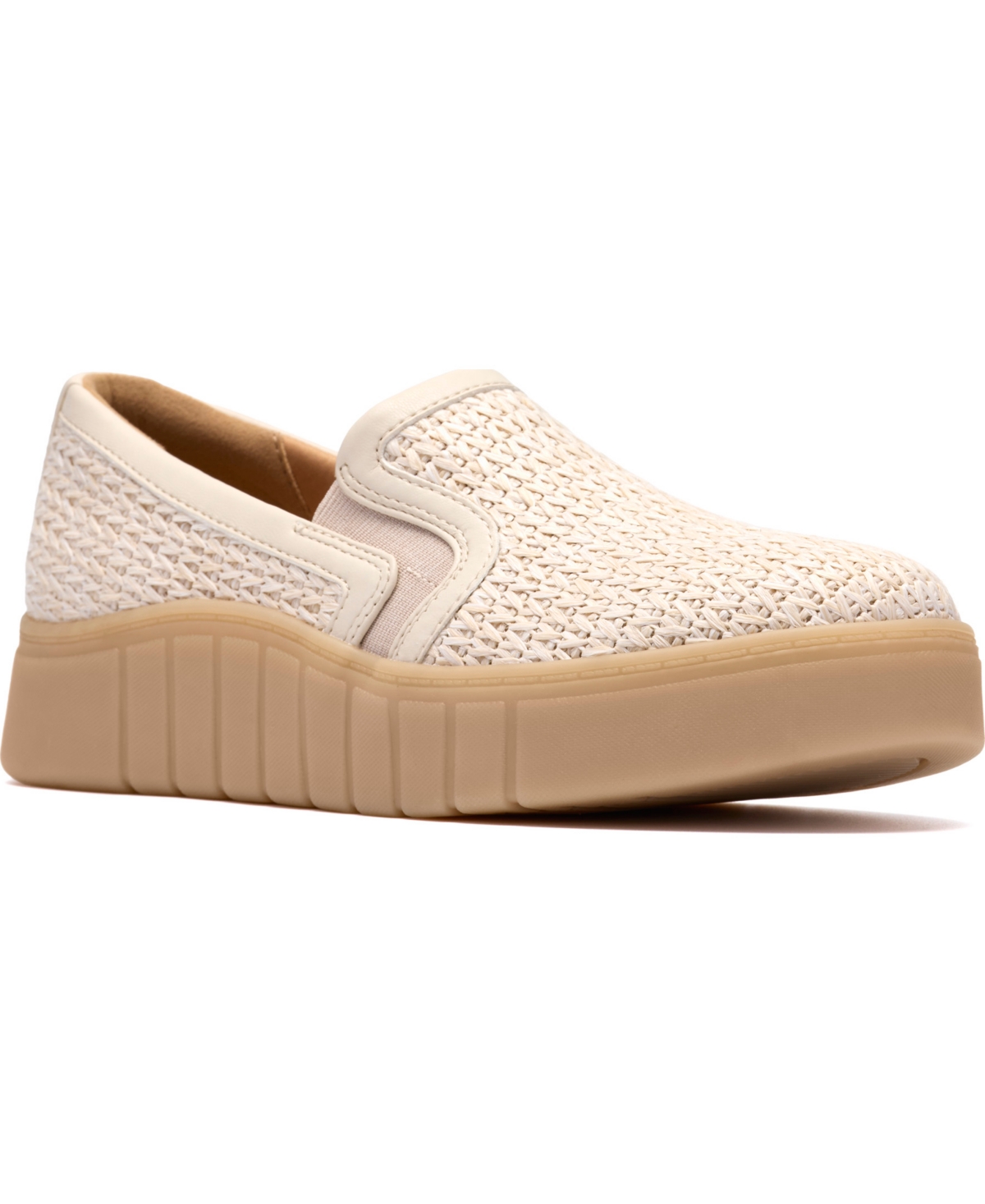 Click here for Clarks Womens Mykah Shine Slip-On Sneakers - Natur... prices