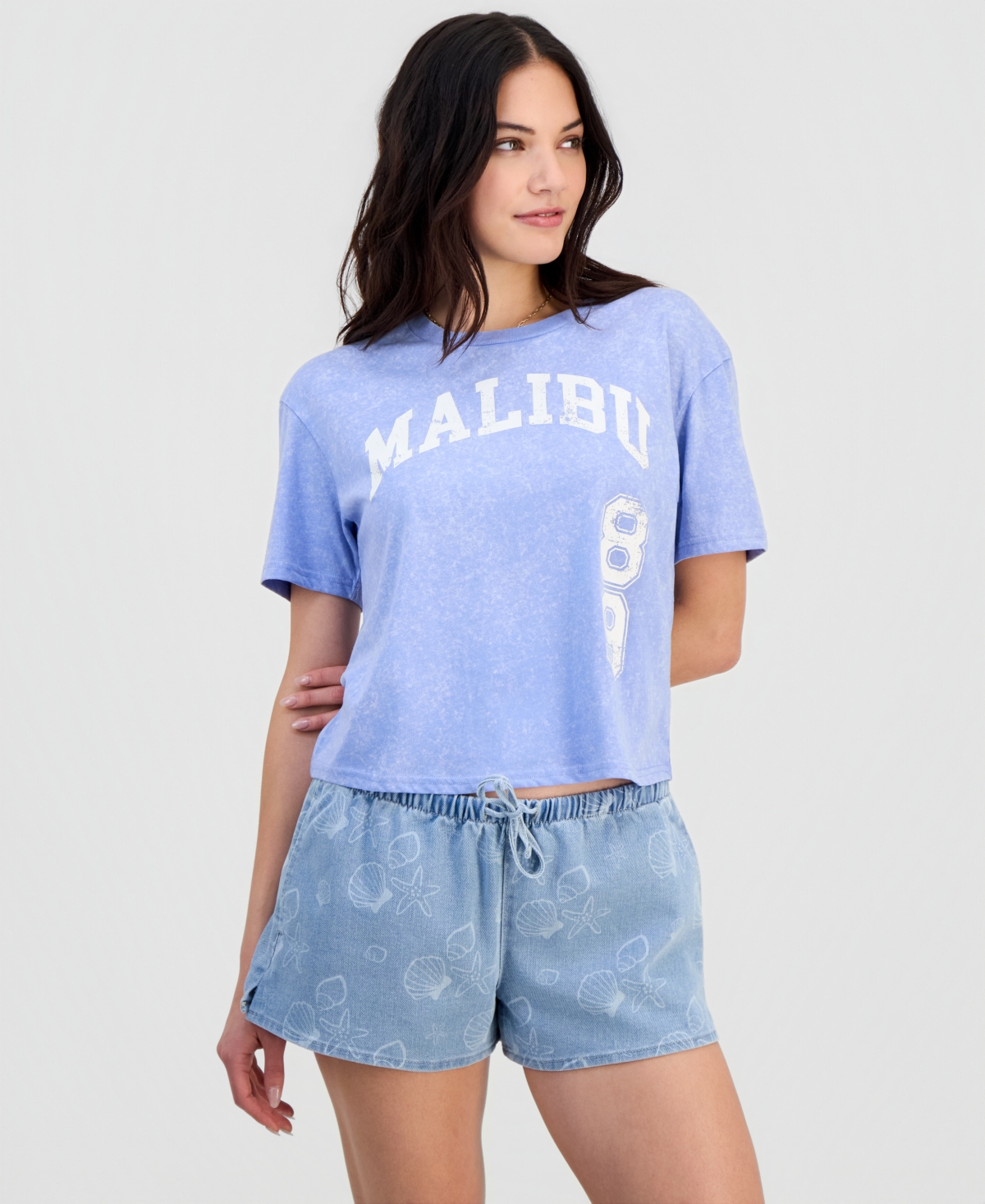 Click here for Rebellious One Juniors Malibu-Graphic Mineral Wash... prices