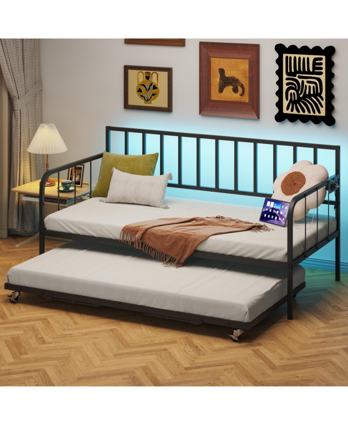 Click here for Streamdale Furniture Twin Daybed with Trundle - Me... prices