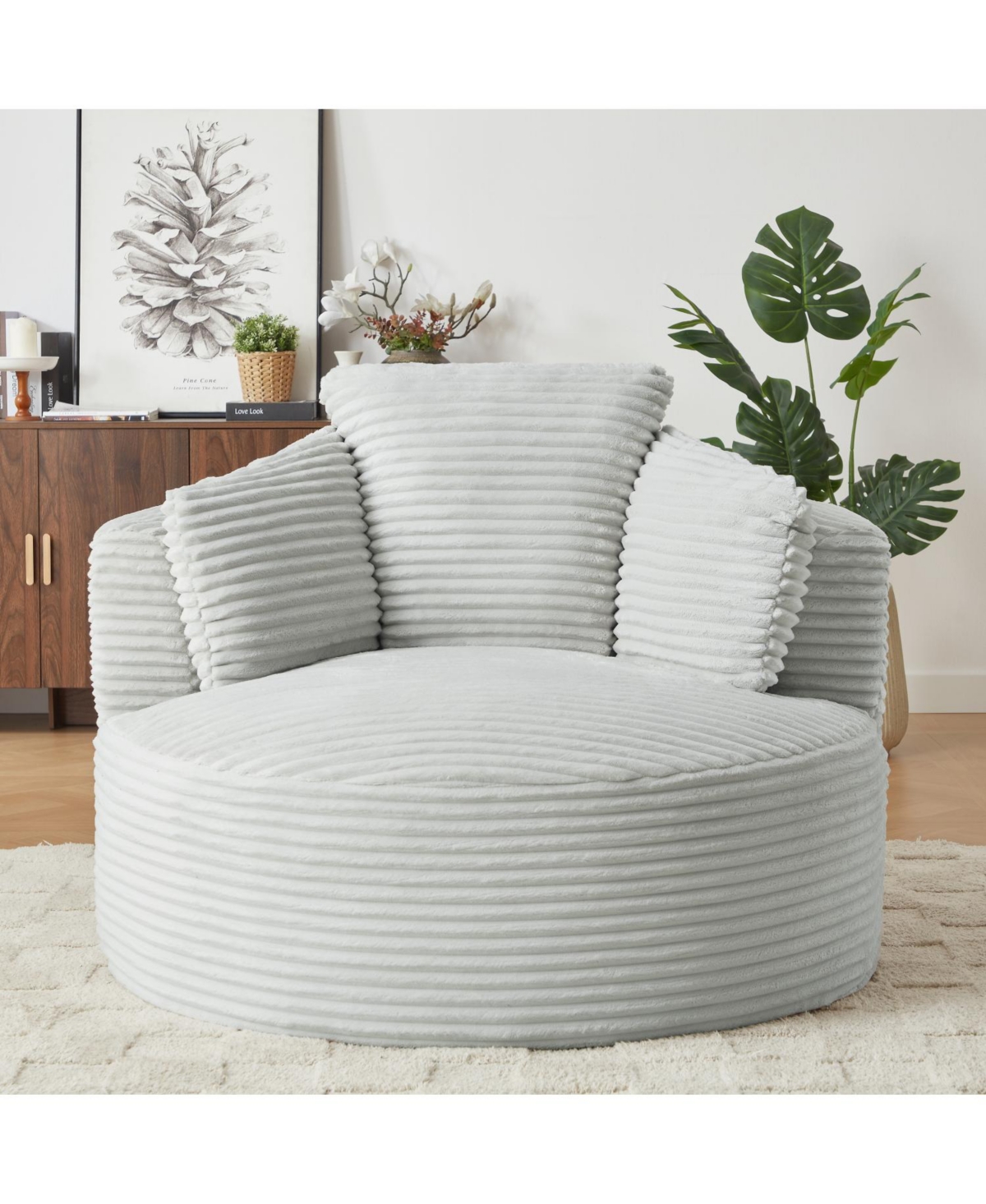 Click here for Streamdale Furniture Corduroy Round Chair - Cushio... prices
