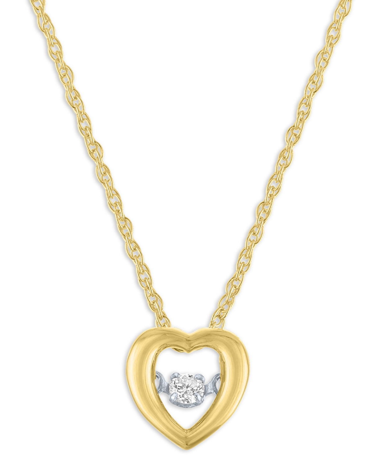 Click here for Macys Heart Diamond Pendant Necklace (1/10 ct. t.w... prices