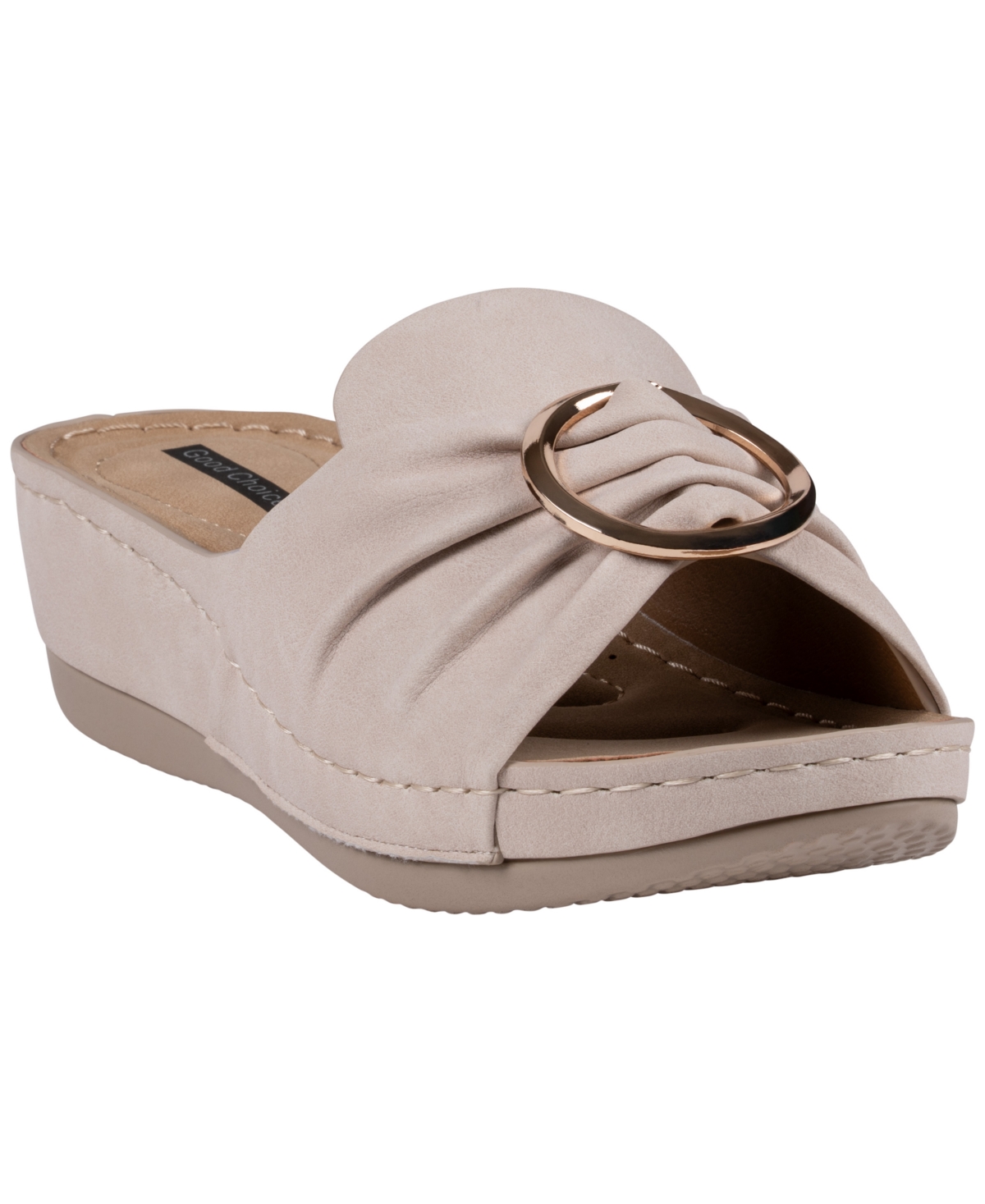 Click here for Gc Shoes Womens Isola Floral Rosette Wedge Sandals... prices