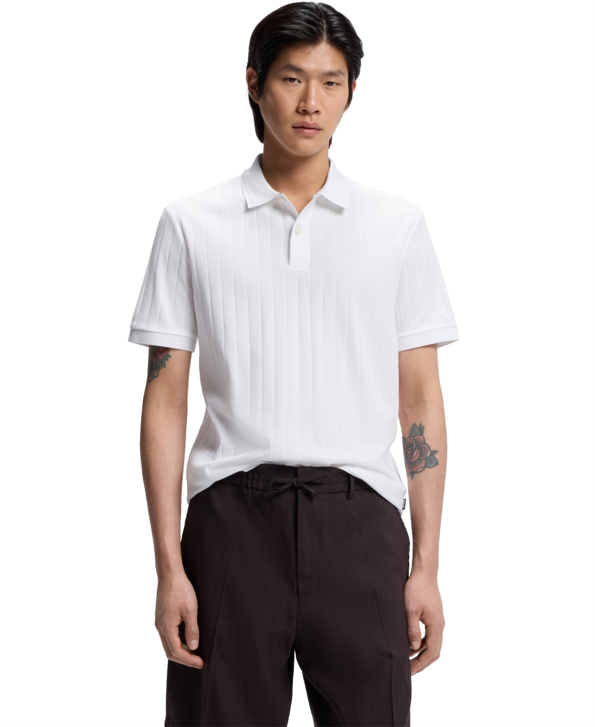 Click here for Boss by Hugo Boss Mens Mercerized-Cotton Striped P... prices