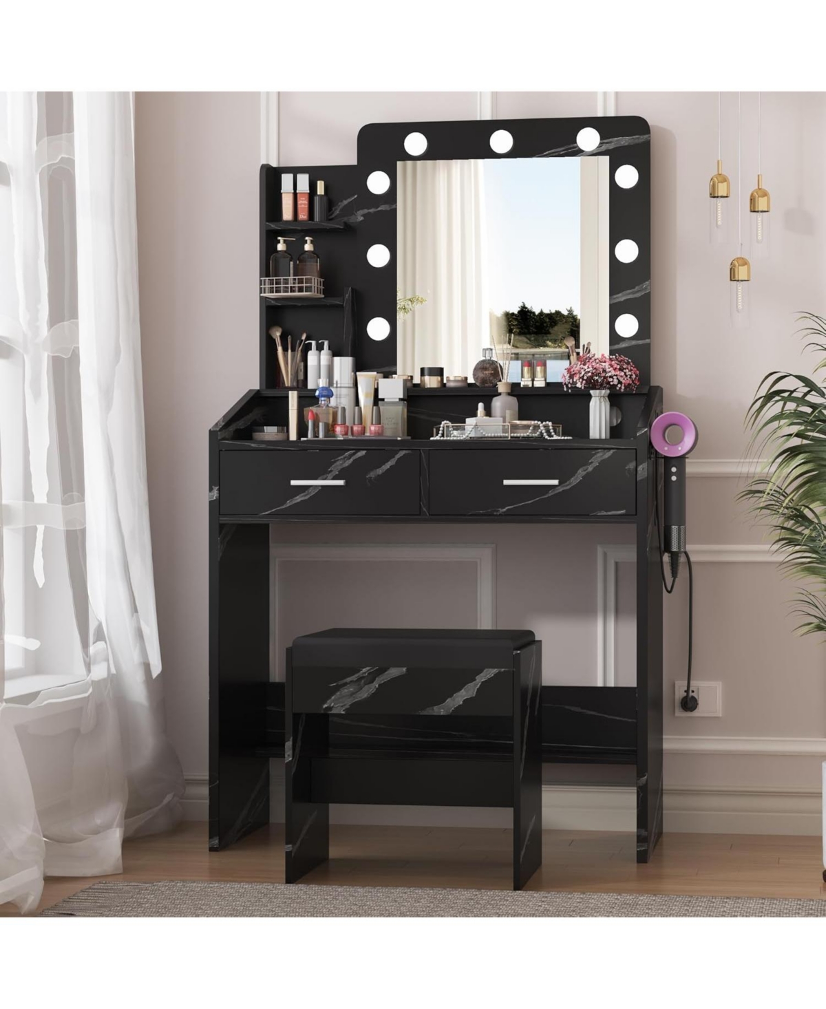 Click here for gaomon Vanity Desk with Mirror and Lights  Makeup... prices
