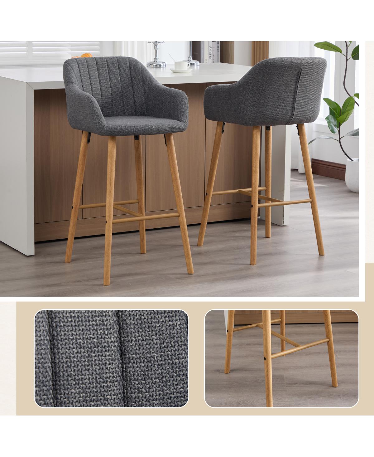 Click here for Streamdale Furniture Modern Linen Bar Stools Set o... prices