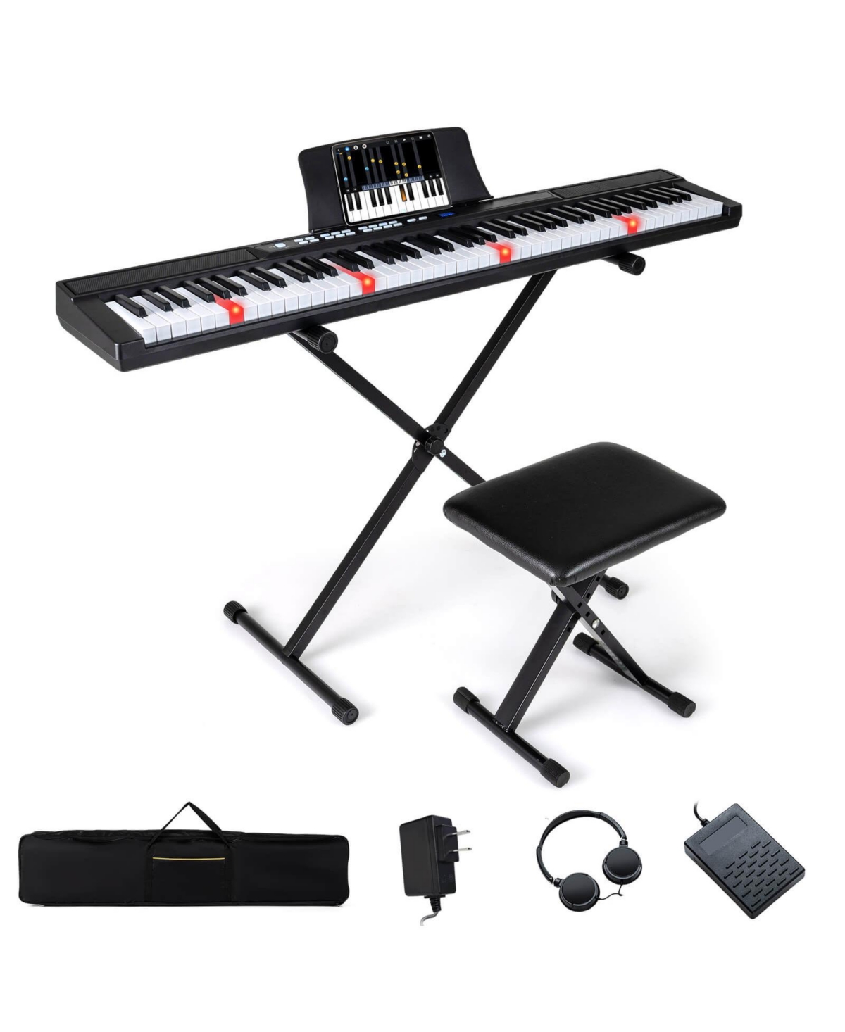 Click here for Costway 88-Key Electric Piano Keyboard with Adjust... prices