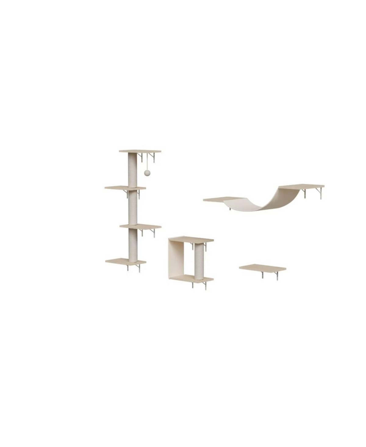 Click here for Zeus & Ruta Modern Wall-Mounted Cat Furniture 4pcs prices
