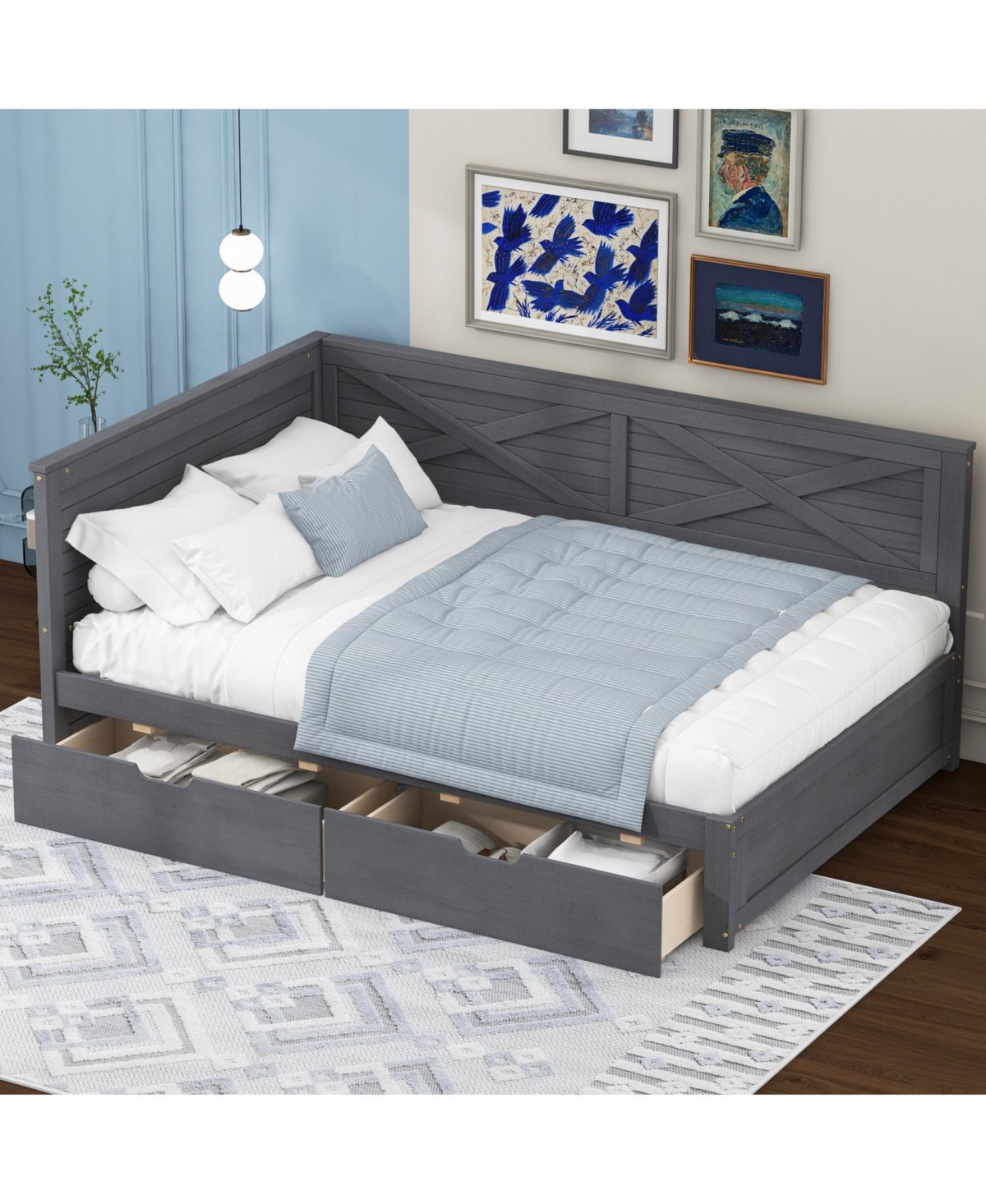 Click here for Streamdale Furniture Rustic Grey Twin Daybed with... prices