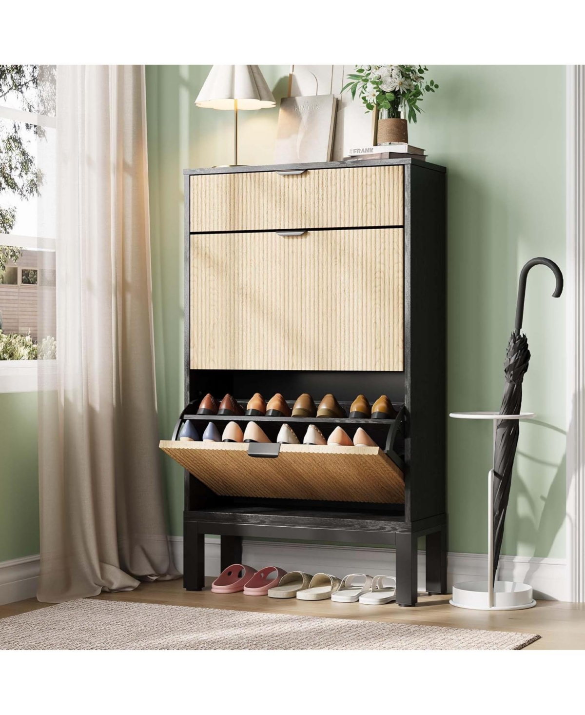 Click here for Shoe Storage Cabinet with 2 Flip Drawers Entrance... prices