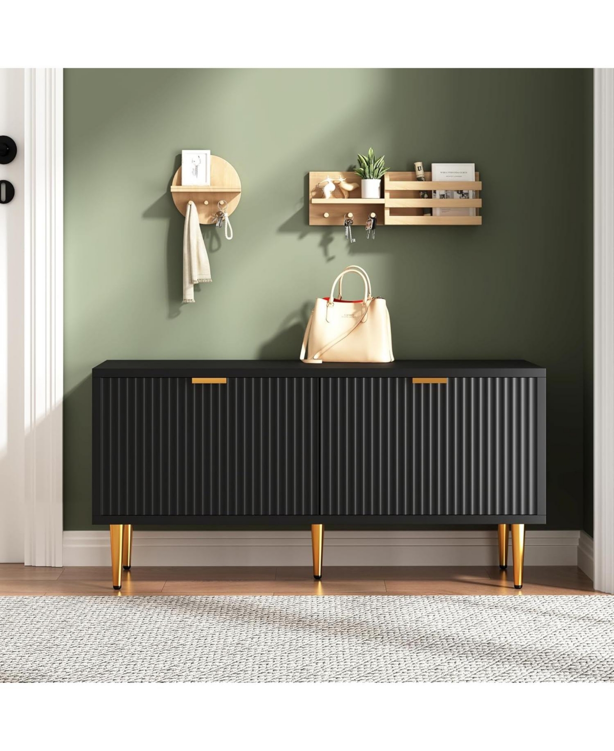 Click here for Shoe Storage Bench for Entryway  Modern Fluted Sho... prices