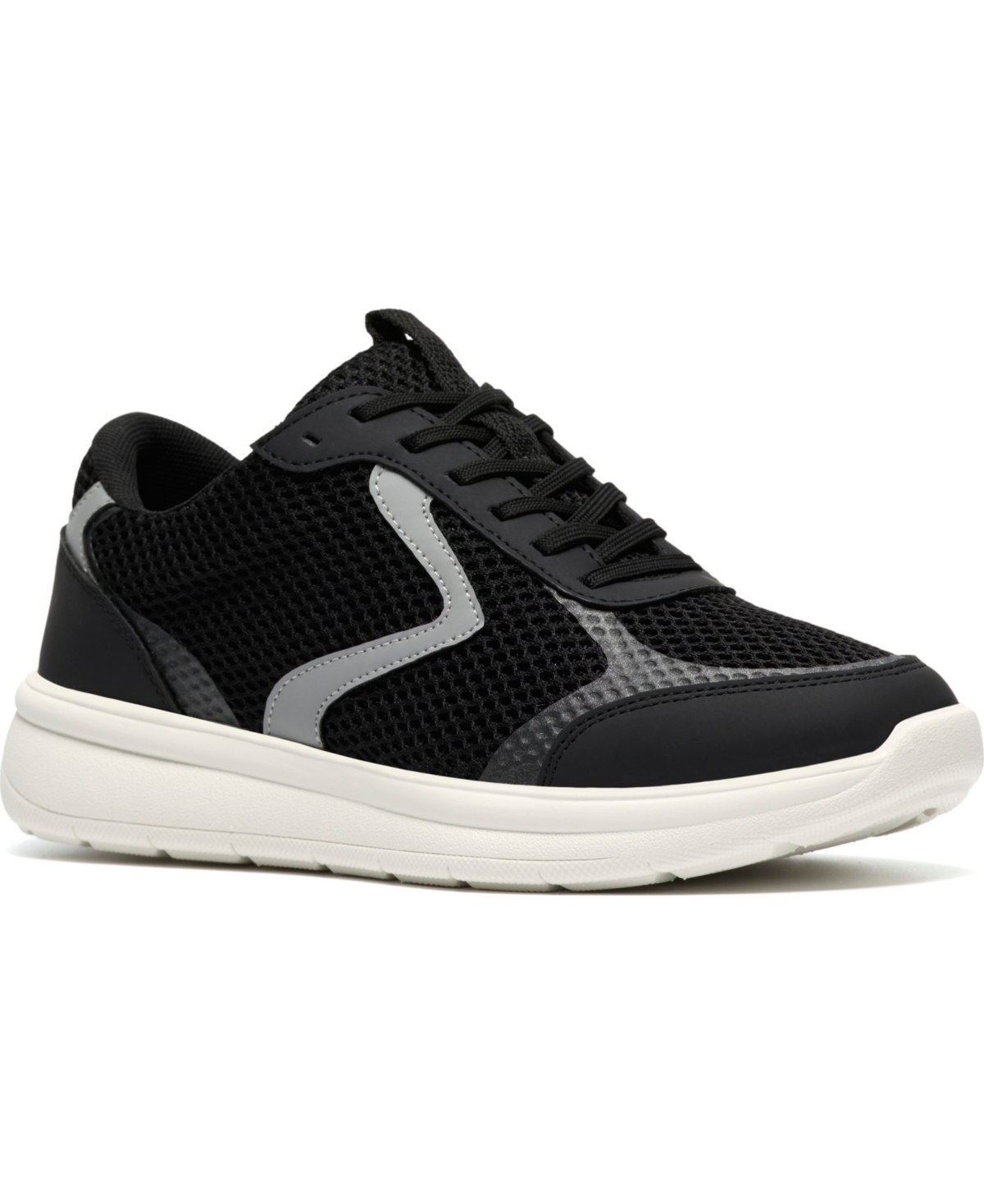 Click here for Clarks Womens Ezrin Tie Lace Up Sneakers - Black C... prices