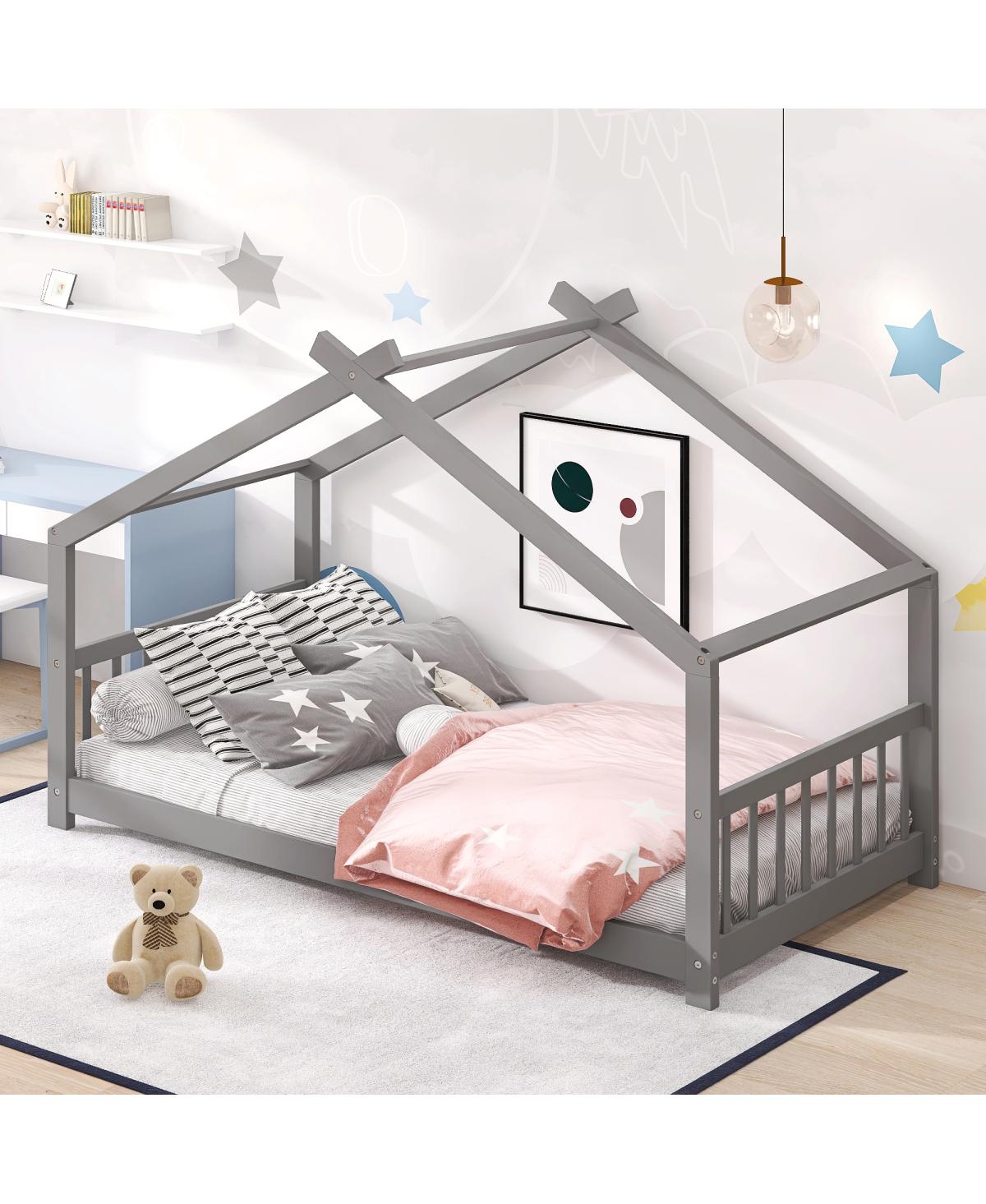 Click here for Streamdale Furniture Twin Size House Bed Wood Bed... prices