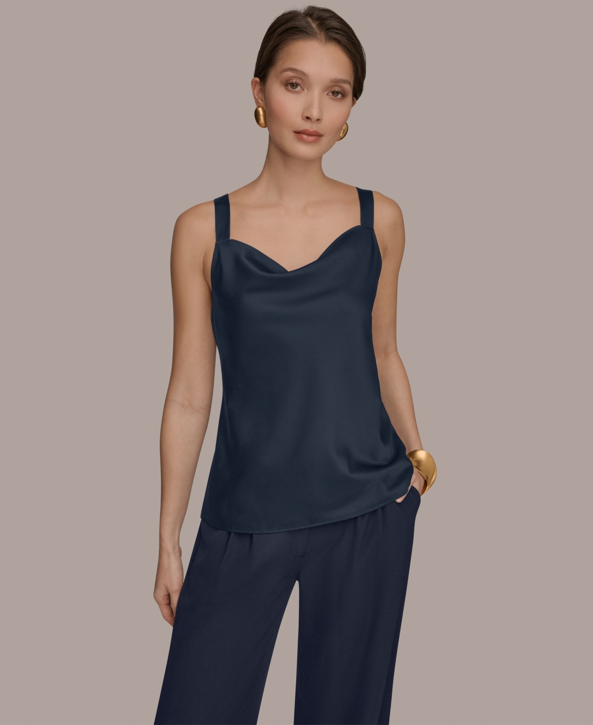 Click here for Donna Karan New York Womens Cowl Neck Strappy Cami... prices