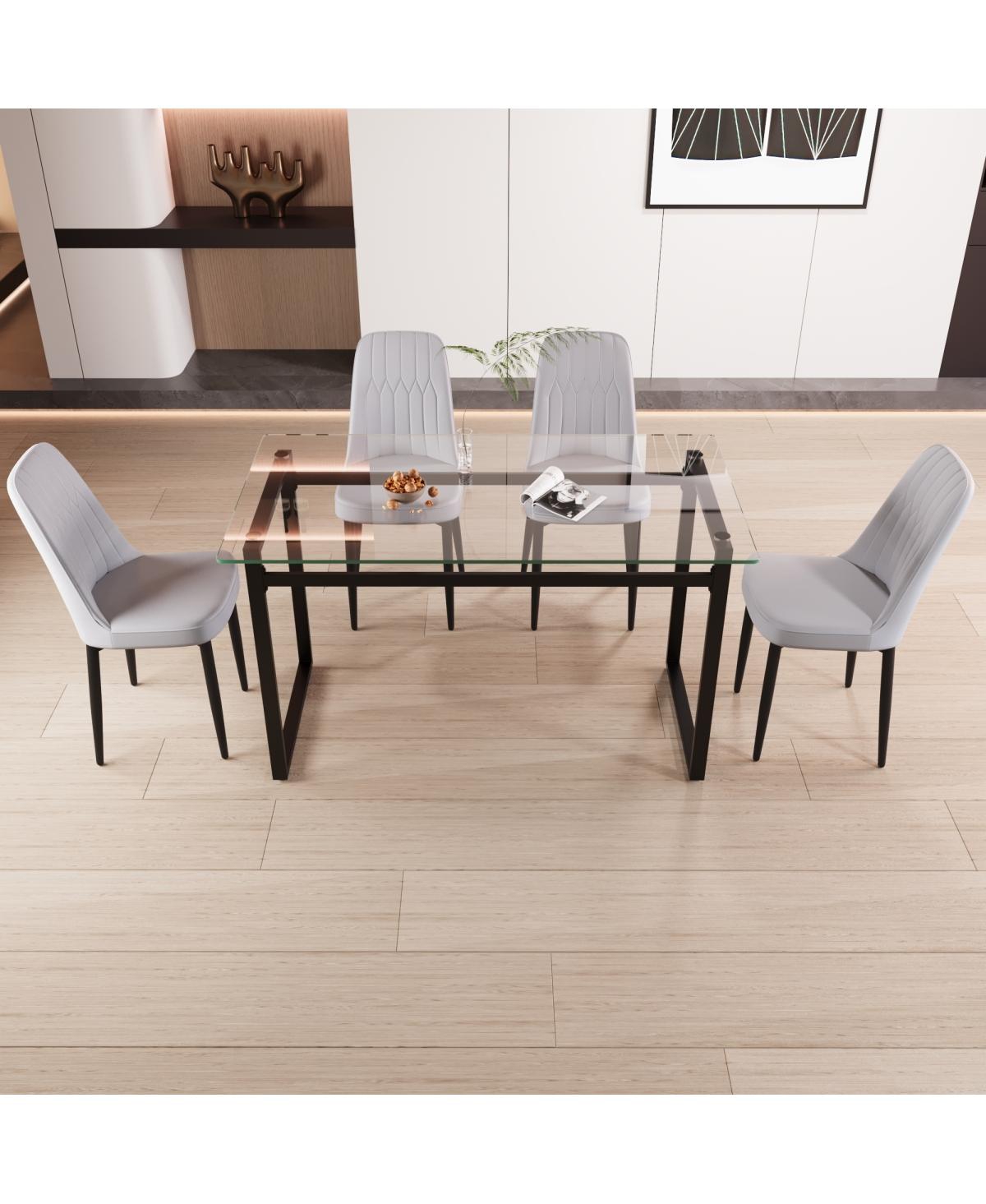 Click here for Streamdale Furniture 51" 4-person glass dinin... prices