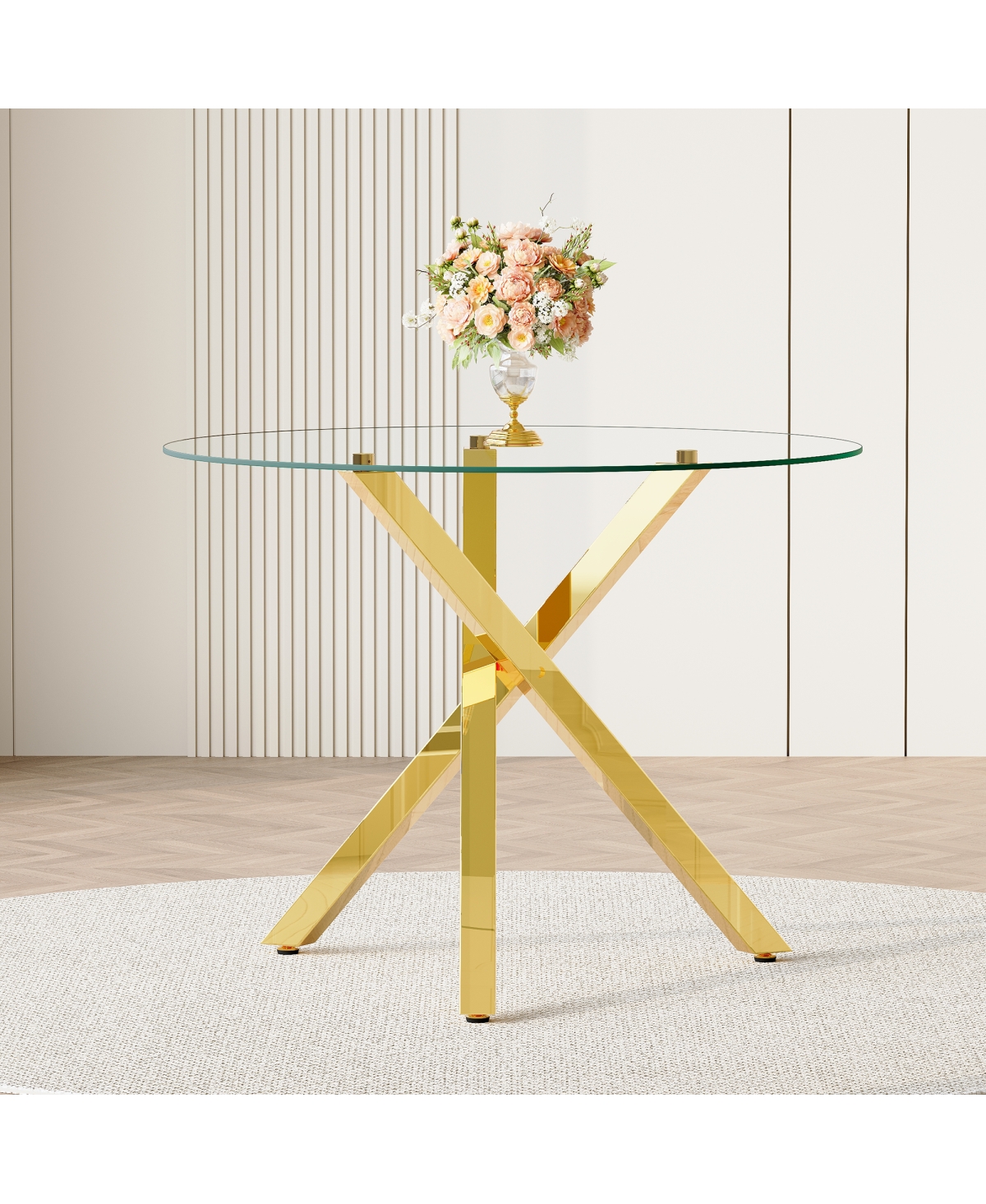 Click here for Streamdale Furniture Round Glass Dining Table (2-4... prices