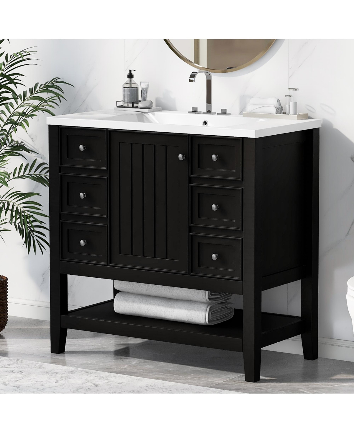 Click here for Cesicia 36in. Solid Wood and Mdf Board Bathroom Va... prices