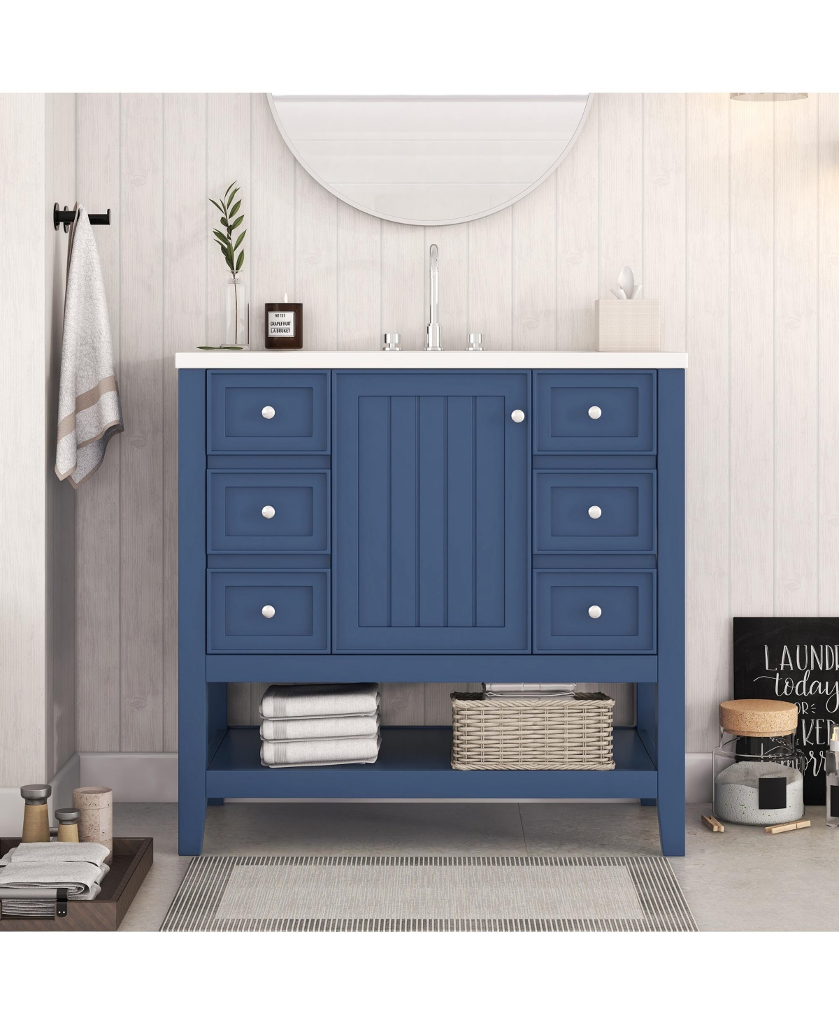 Click here for Cesicia 36in. Solid Wood and Mdf Board Bathroom Va... prices